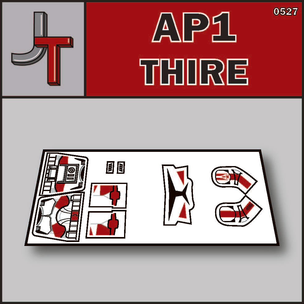 JONAK Toys Phase 1 Decal Sheet- Lieutenant Thire