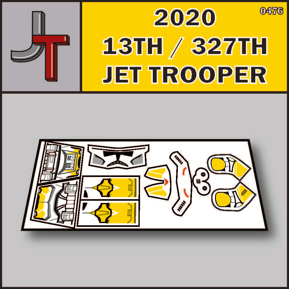 JONAK Toys Phase 2 Decal Sheet- 13th / 327th Jet Trooper