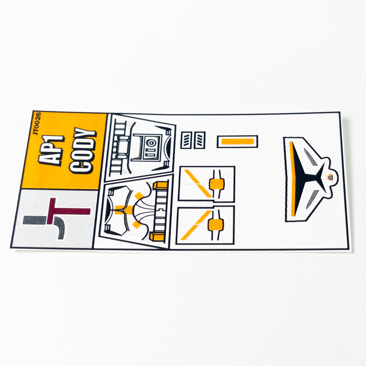 JONAK Toys Phase 1 Decal Sheet- Commander Cody