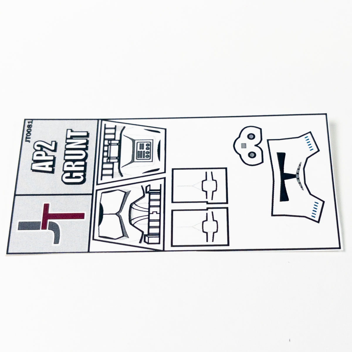 JONAK Toys Phase 2 Decal Sheet- Grunt Clone Trooper