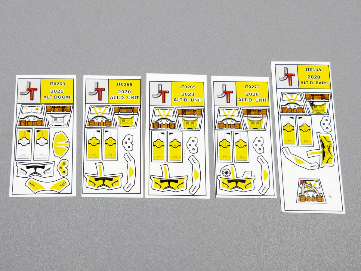 JONAK Toys Phase 2 Decal Sheets- Alt Doom Unit Squad Pack