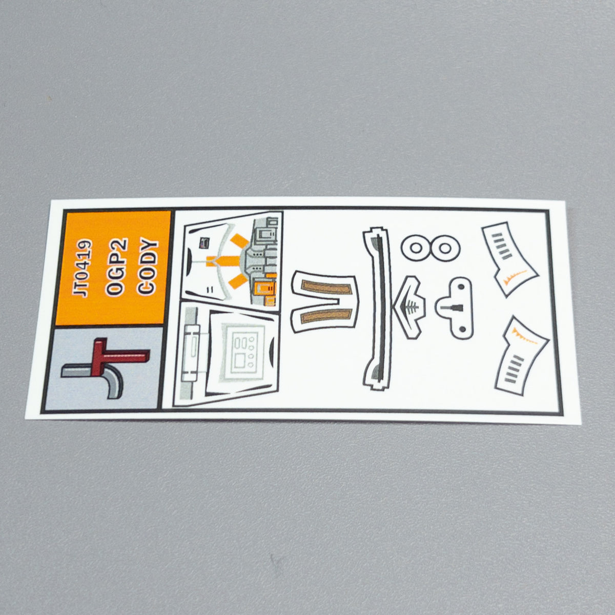 JONAK Toys Decal Sheet- OGP2 Commander Cody